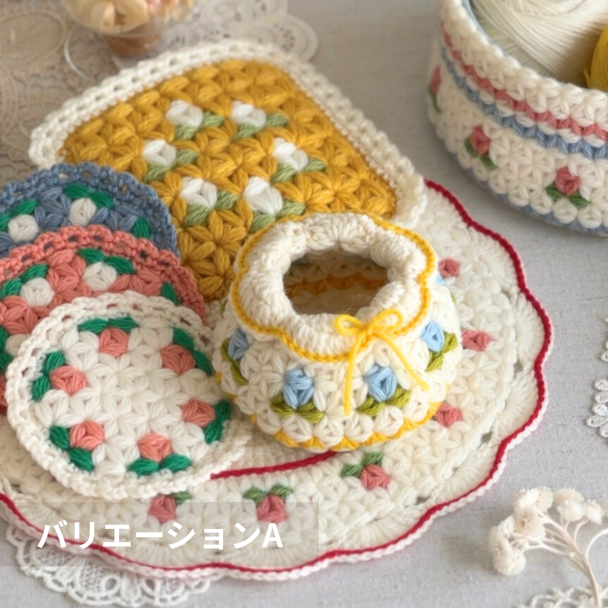 May / リフ編みでつむぐ 小さなお花の手しごと時間＜月1回全5回＞ 【送料無料】 – Craftie Home (クラフティホーム)